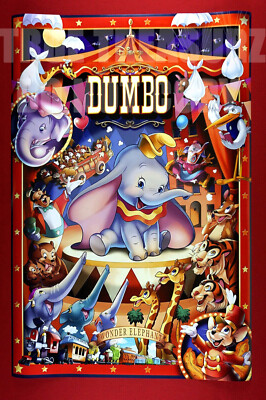 Disney Dumbo Classic Rare Circus Character Movie Picture Poster New ...