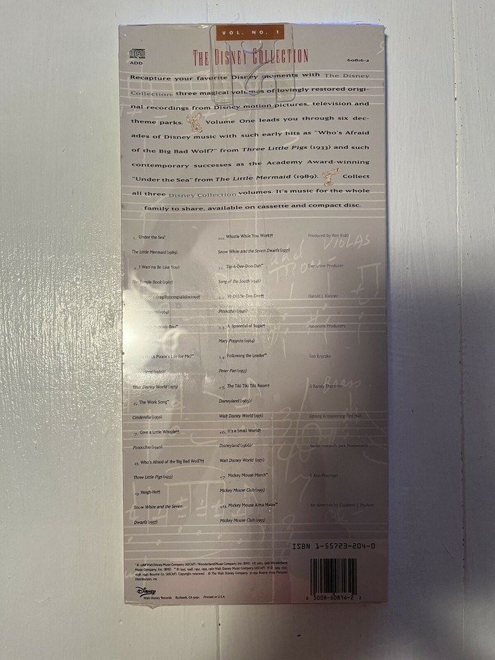 The Disney Collection Volume 1 CD New Sealed Long Box BRAND NEW ...