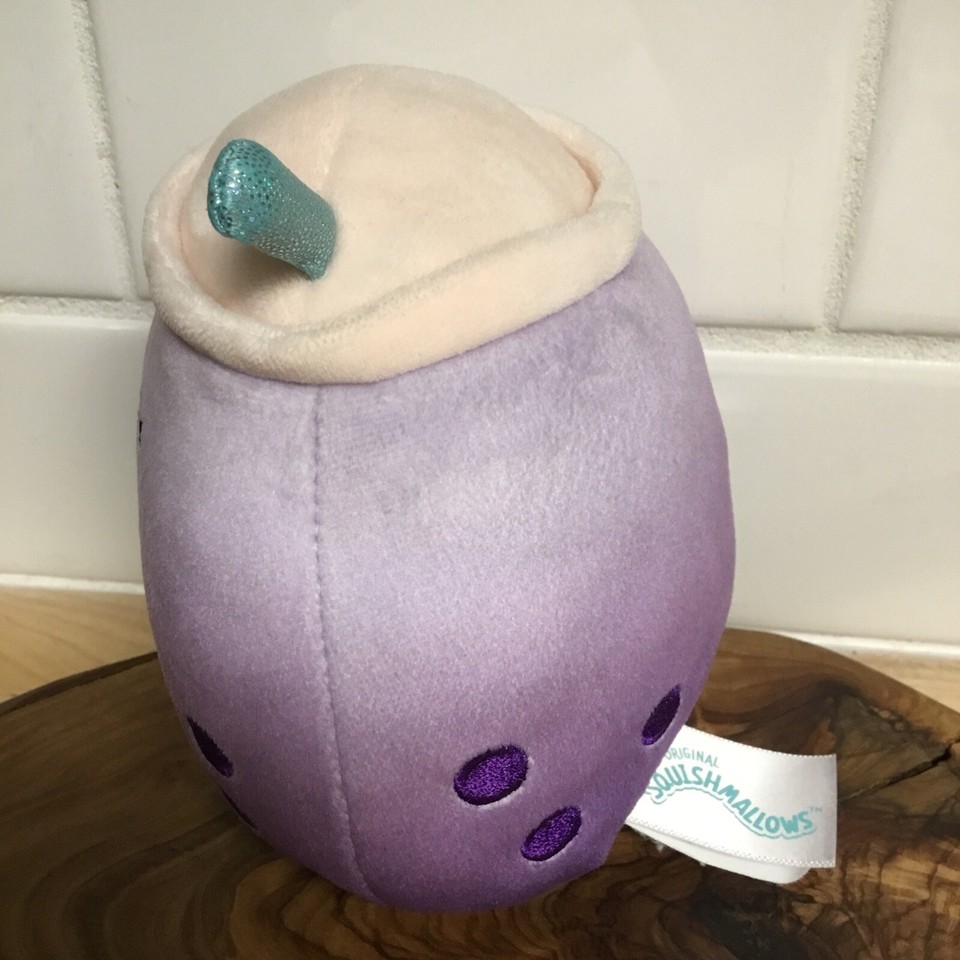 Squishmallow Poplina the Purple Boba Tea Plush 5 inch Stuffed Animal ...