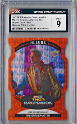 2023 Marvel Allure Jeff Goldblum as Grandmaster Orange Slice Die Cut ...