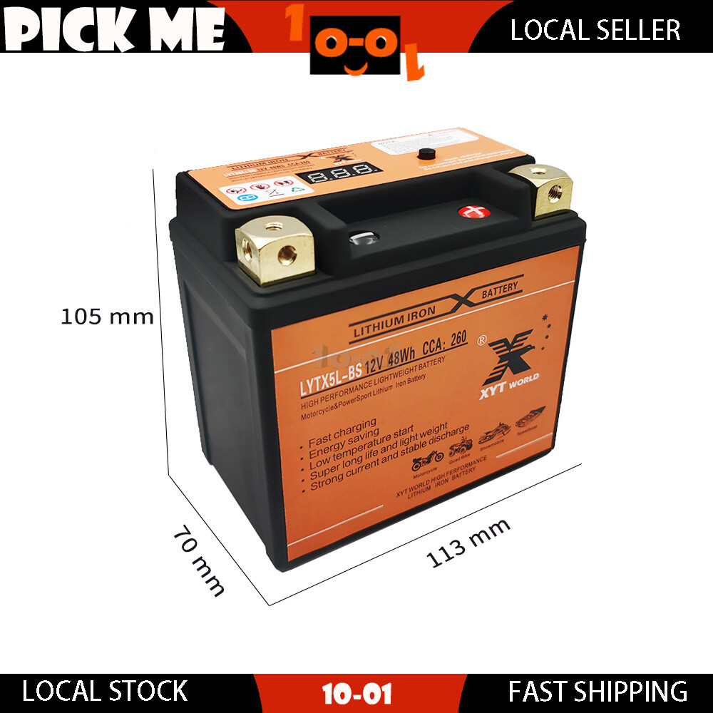 LYTX5L-BS Lithium BATTERY 12V 48Wh Fit KTM XCF-W 2006-2008 2009 2010 ...