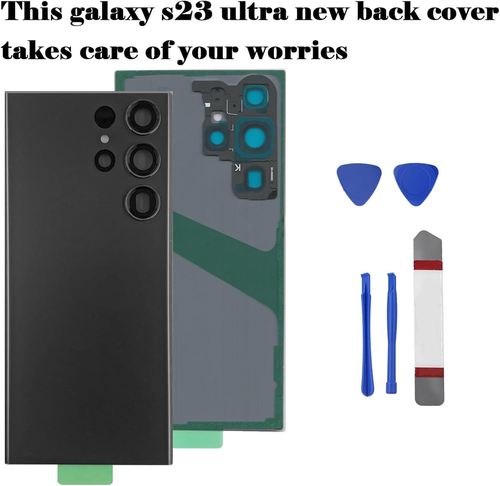 Galaxy S23 Ultra Back Glass Replacement for Samsung Black | eBay