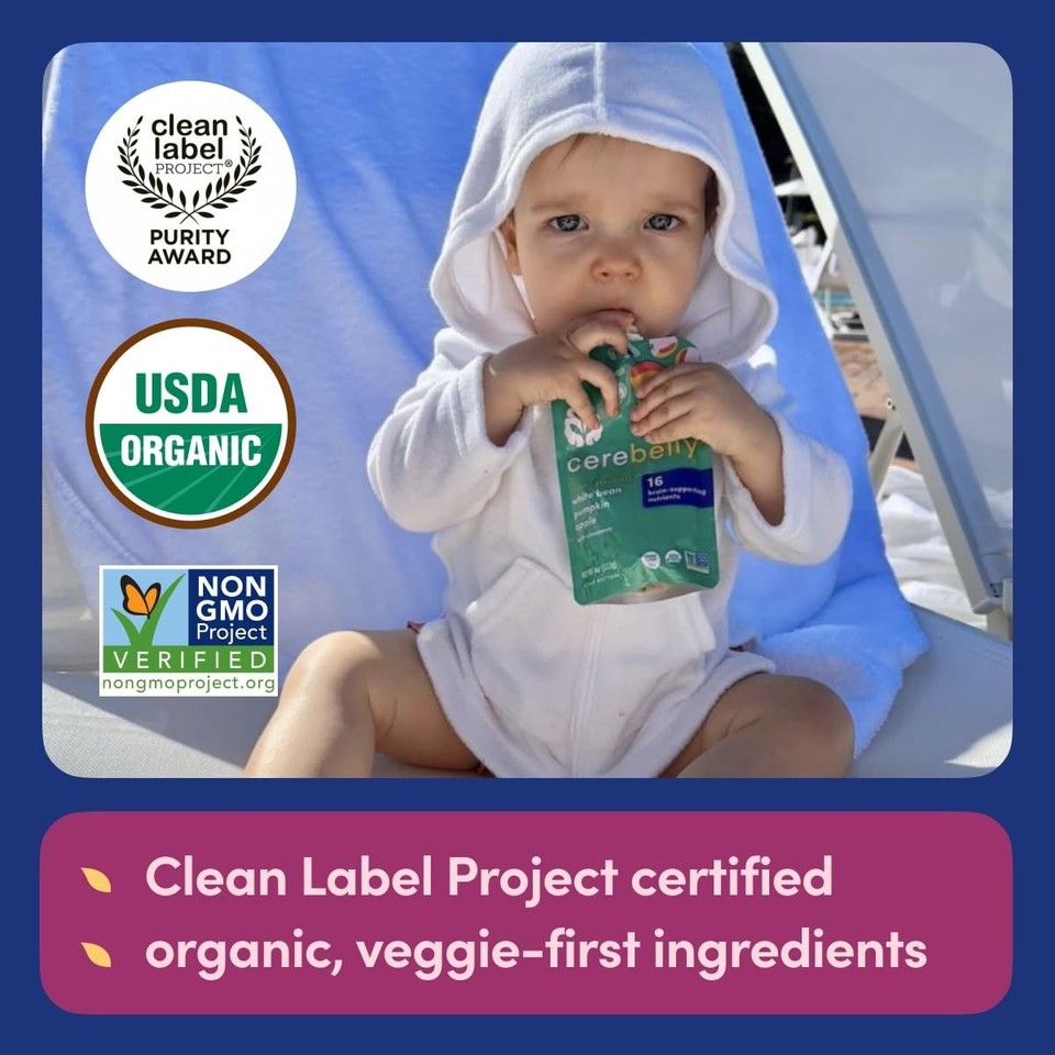 Organic Baby Food Pouches – Organic Veggie and Bean Purees for Toddlers ...