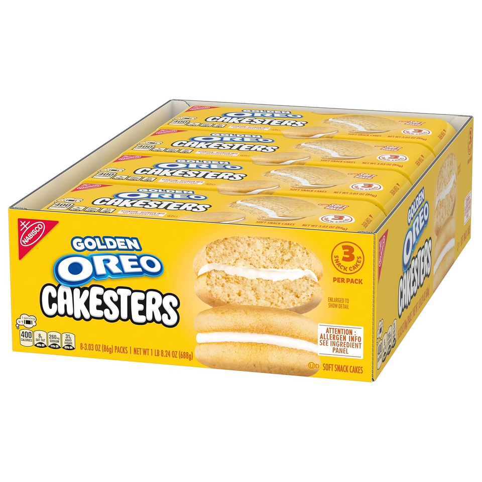 Golden Cakesters Soft Snack Cakes, 8-3.03 Oz Snack Packs | eBay
