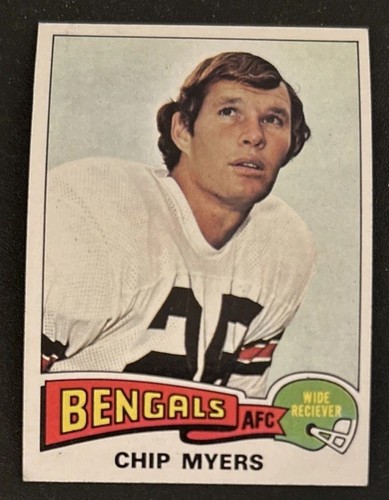 1975 Topps Chip Myers Football Card #141 Bengals Wide Receiver VG O/C ...