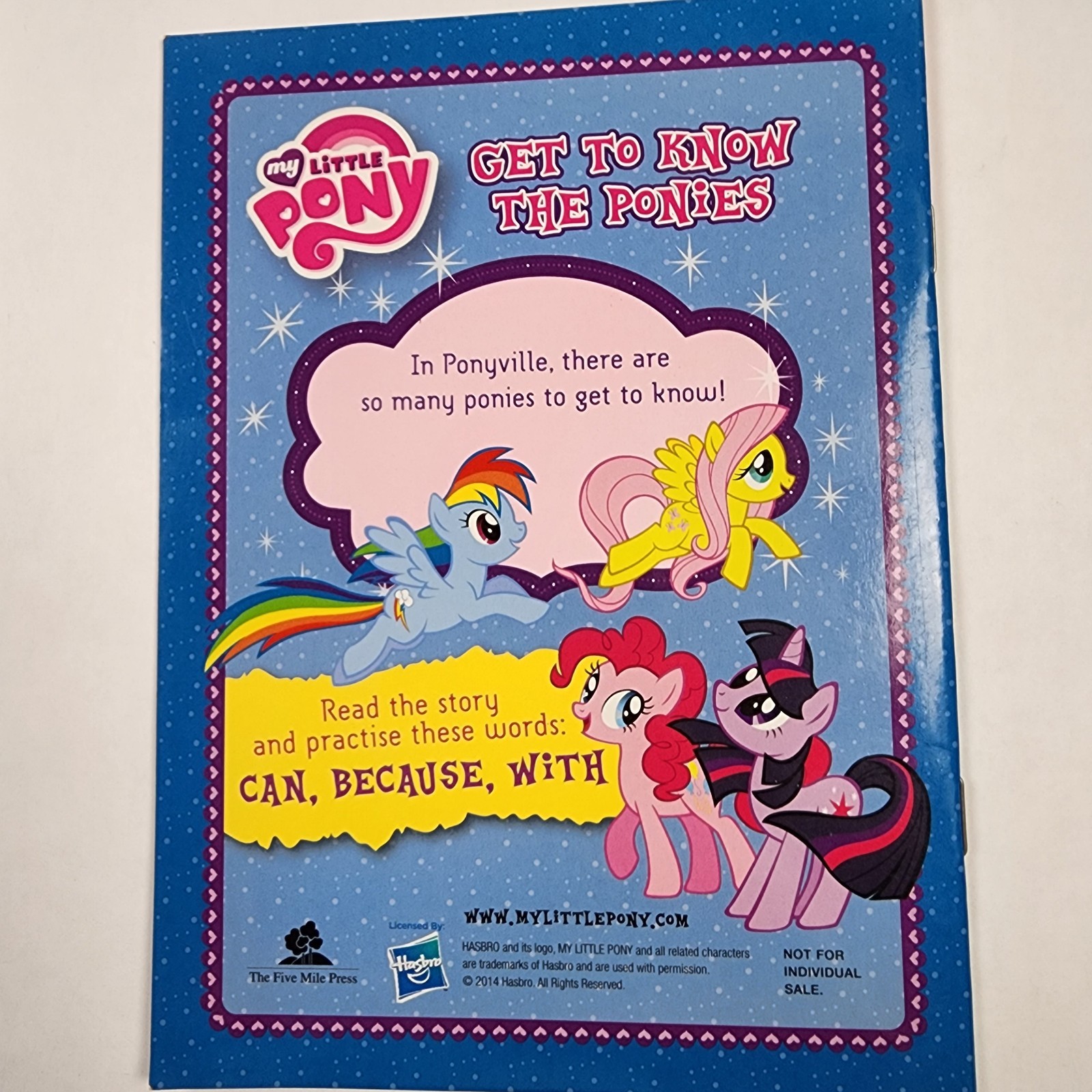 My Little Pony Phonics Book Lot (6) Sight Words Paperbacks, Homeschool