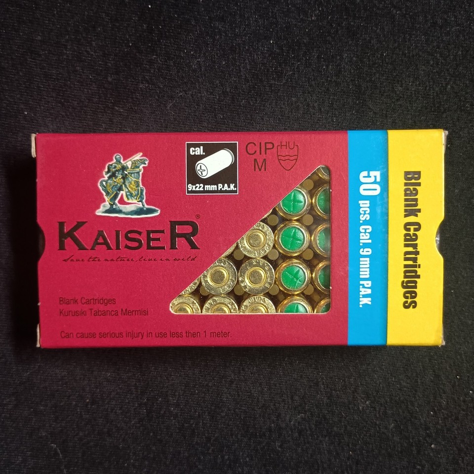 9mm Movie Prop Blank Gun Ammo (50 Count) - New in Box | eBay