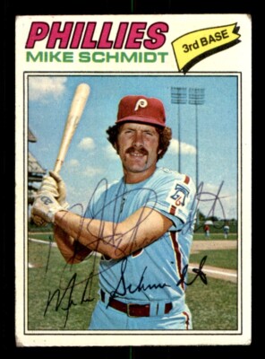 1977 Topps Baseball #140 Mike Schmidt Signed Autograph (JSA no COA) *e1 ...