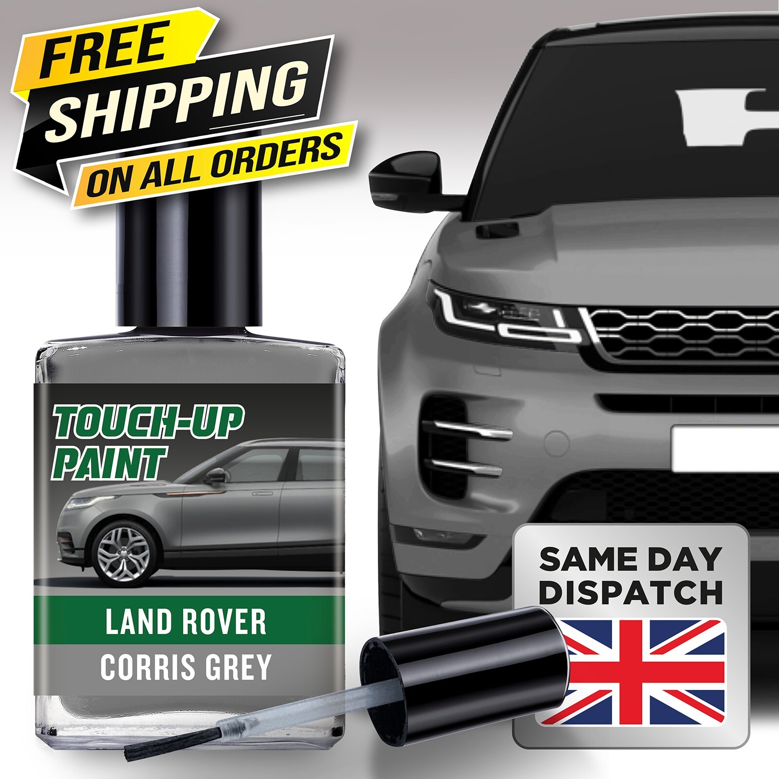 LAND RANGE ROVER CORRIS GREY LRC 873 TOUCH UP PAINT REPAIR KIT WITH ...