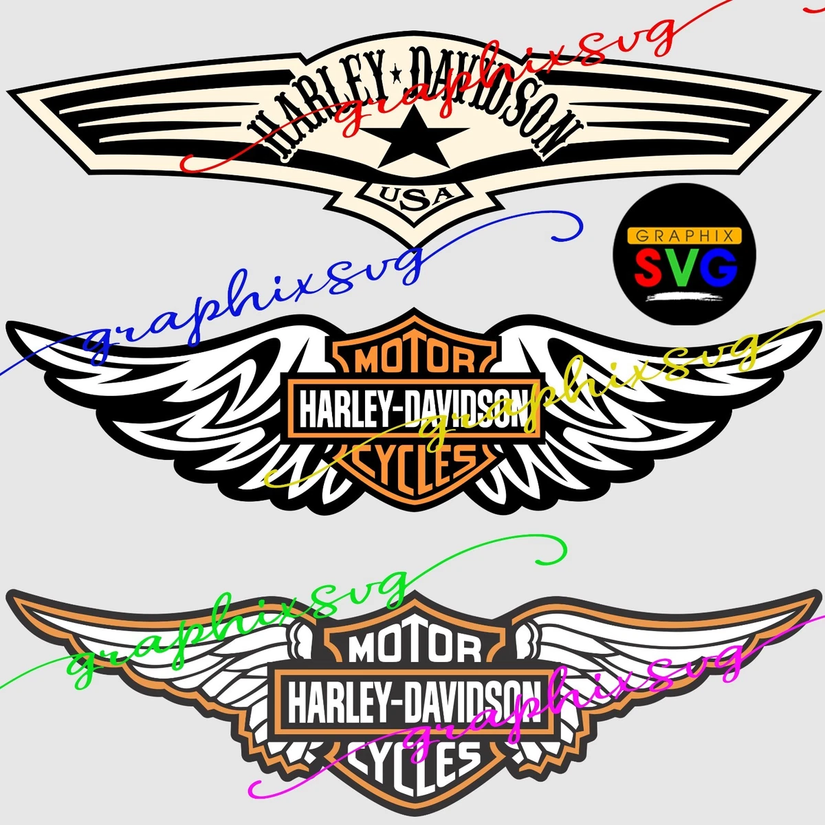 Harley Davidson Logo With Wings Vector