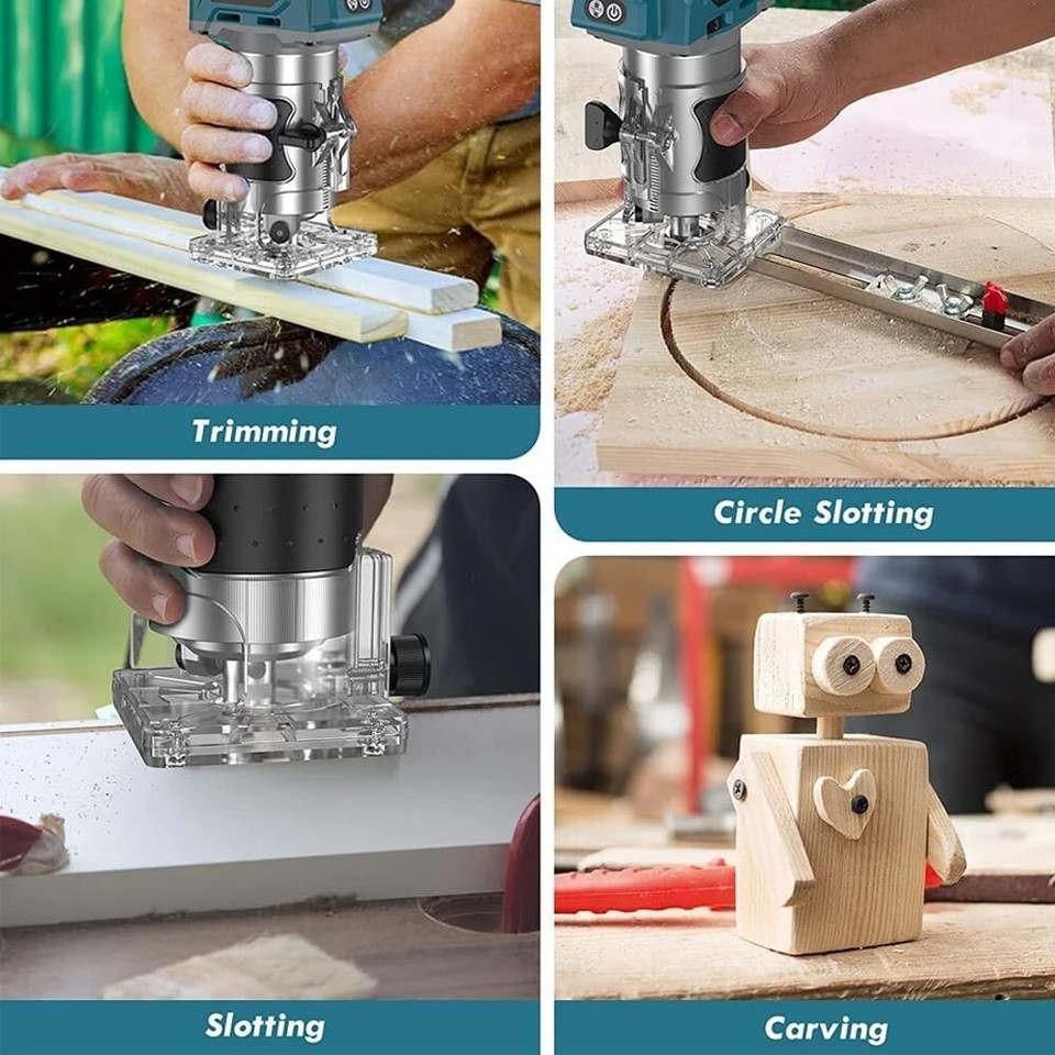 Brushless Cordless Wood Router Tool for Makita 18V Battery,Compact ...