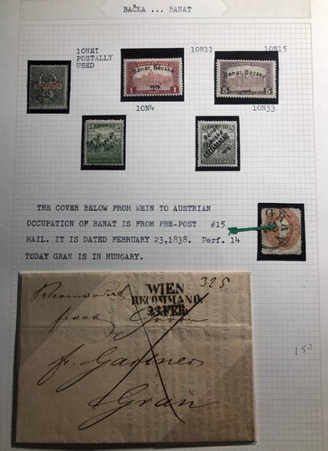 1838 Vienna Letter Sheet Cover To Austria Occupation Of Banat pre Post ...