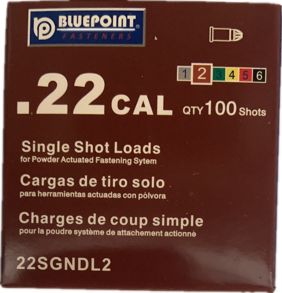 .22 Loads for Ramset HammerShot MasterShot TriggerShot Powder Actuated ...