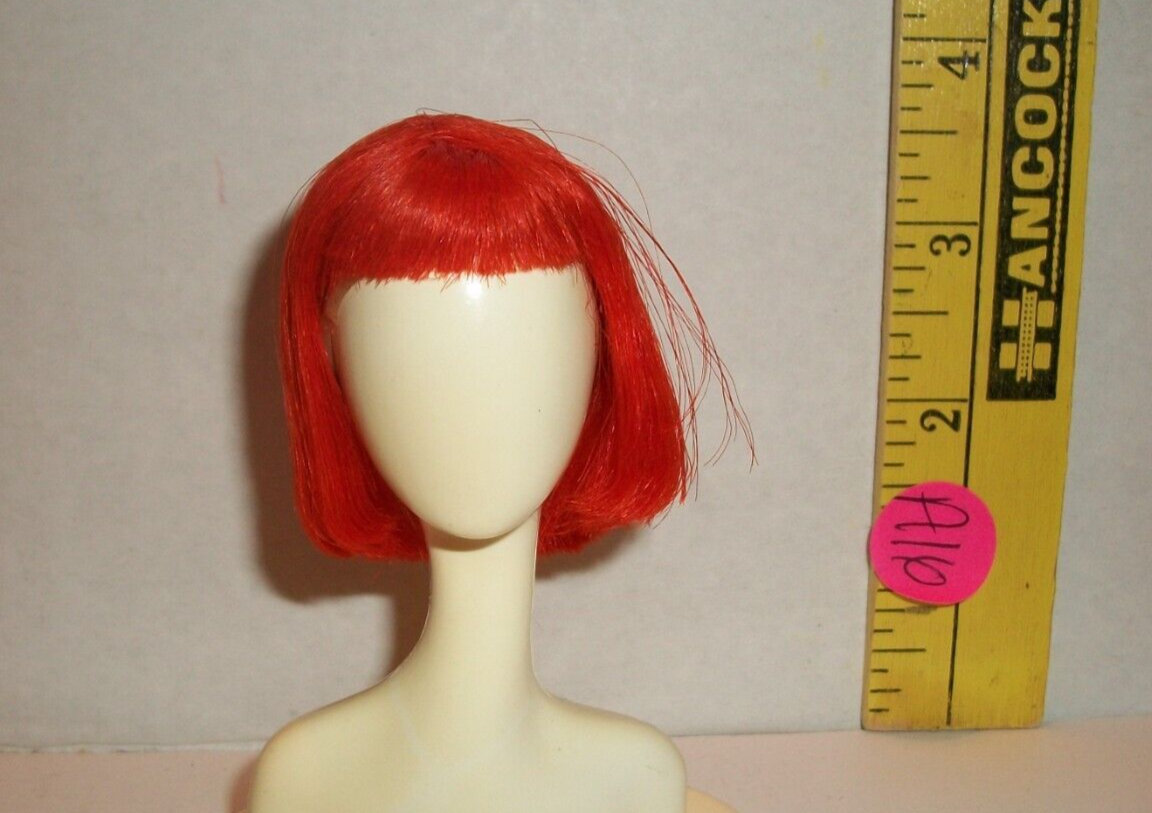 VINTAGE BARBIE COLOR MAGIC BRIGHT CARROT ORANGE WIG ONLY 1967 AMERICAN ...