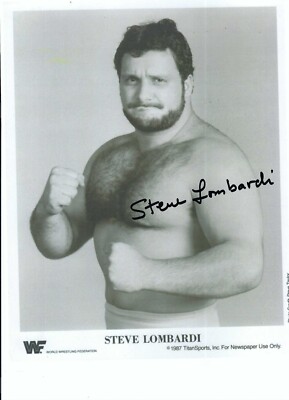 m3033 Steve Lombardi signed wrestling Photo w/COA **Bonus** Brooklyn ...