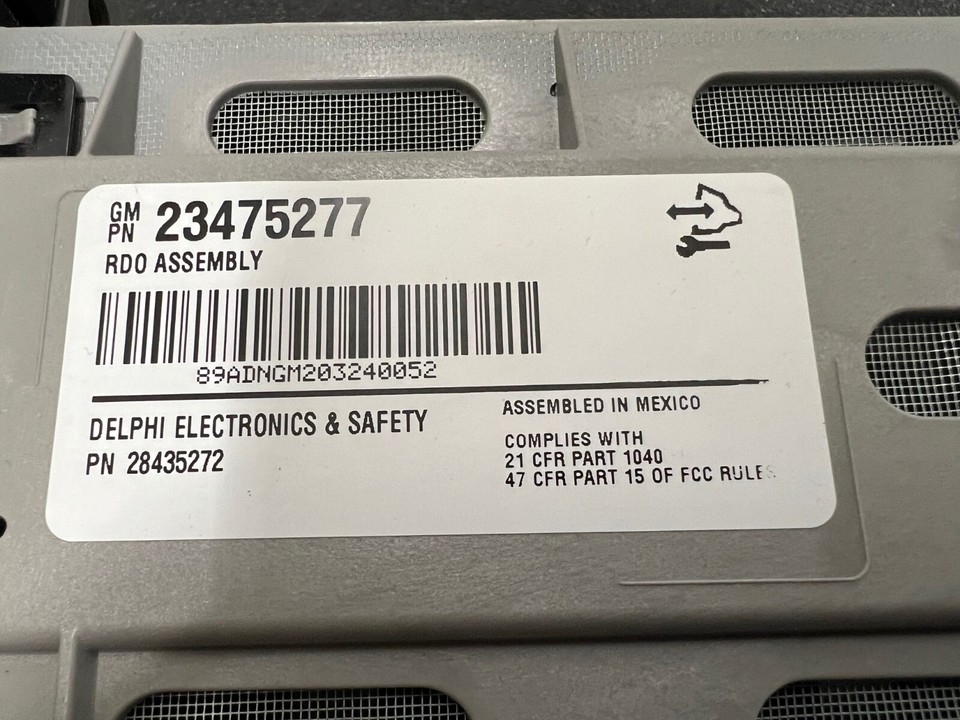 General Motors 23475277, 2015-2021 Radio Control Unit, Delphi PN ...