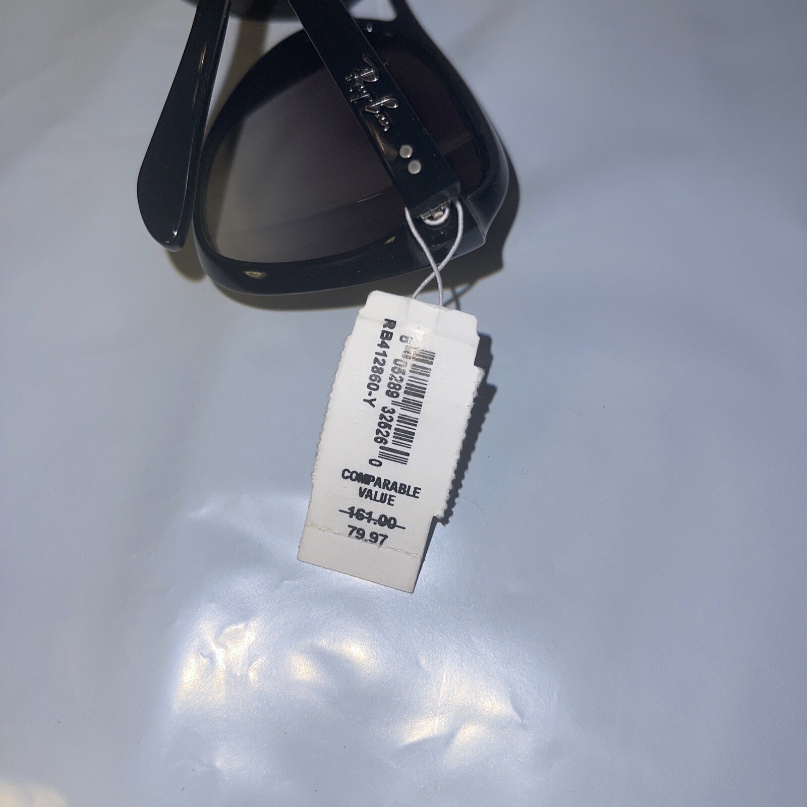 Ray-Ban+RB4128+Unisex+Square+Sunglasses+-+Polished+Black%2FGray for ...