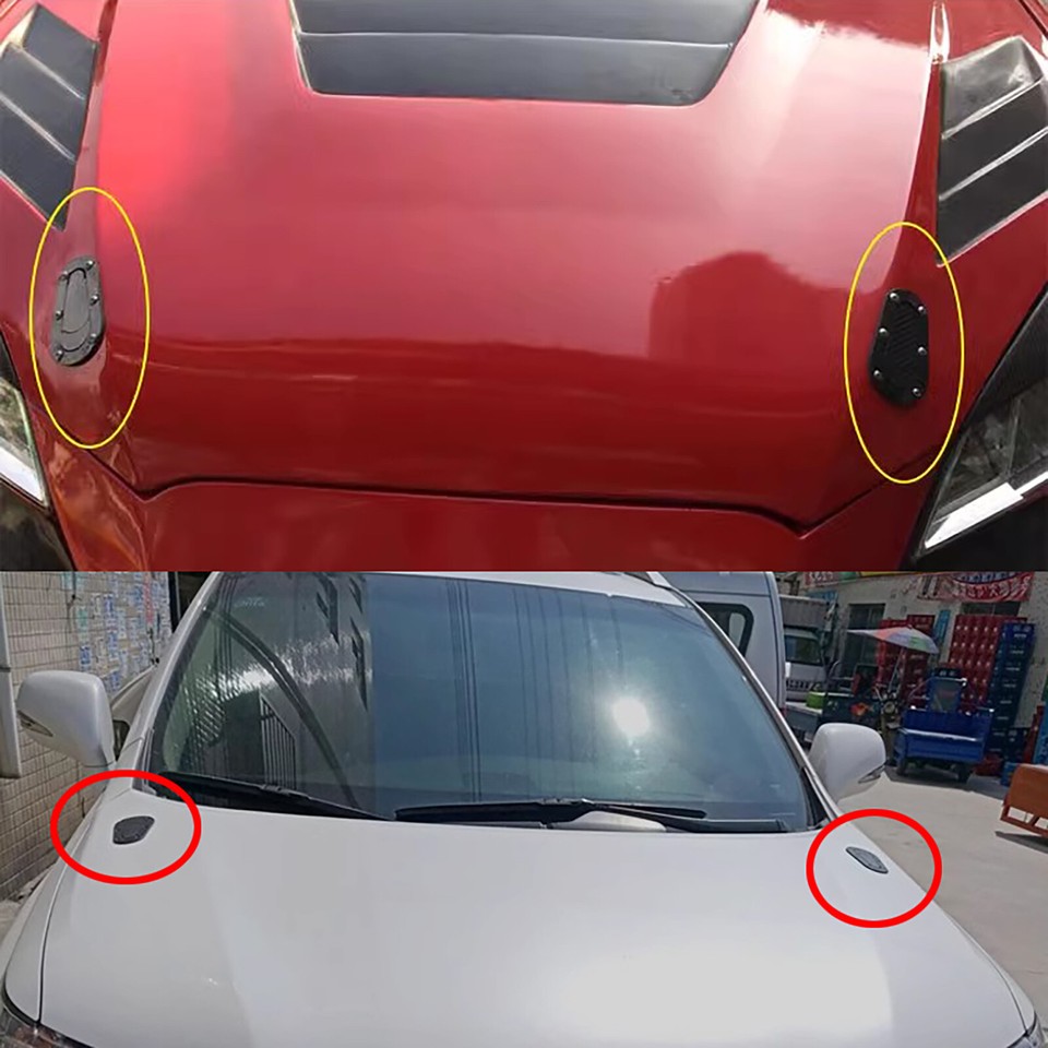 2PCS Racing Car Hood Pin Engine Bonnet Latch Lock Mount Kit Safety ...