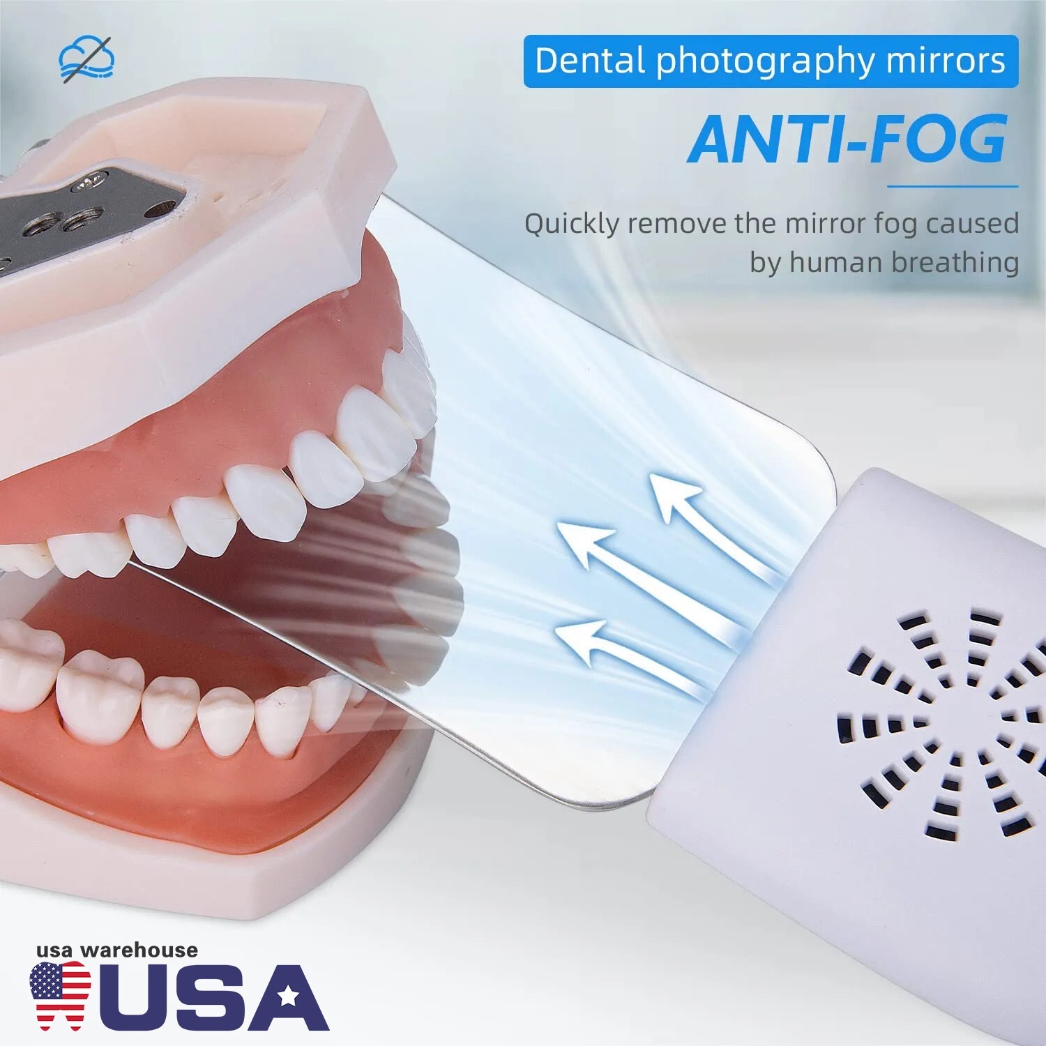 Dental Occlusal Mirror Fog Free LED Intra Oral Photo System 4 Mirrors ...