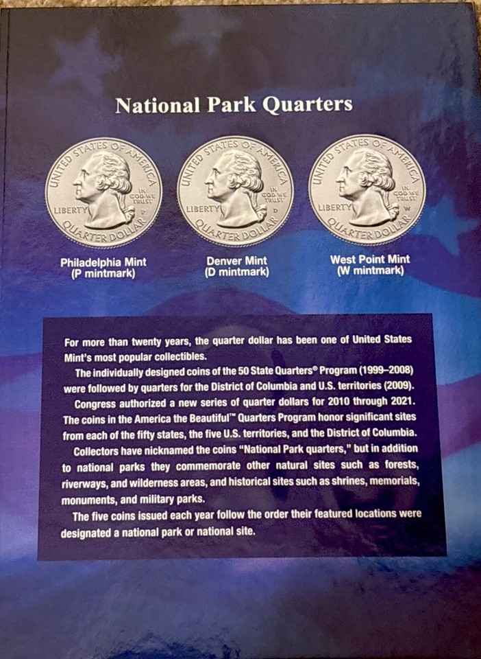 2019 National Park Quarters P, D & W Mint Set Includes All 5 West Point ...