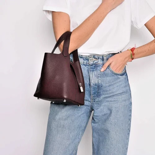 Hermes Picotin PM 18 Lock Brown Leather - With Lock, Keys - Silver ...