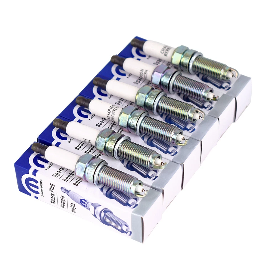 6 Pack Mopar Ignition Coils & Spark Plugs For Chrysler Jeep Dodge Ram 3 ...