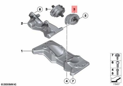 BMW OEM 09-15 750Li-Transmission Trans Mount 22326775908 | eBay
