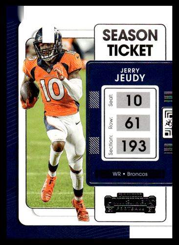 2021 Panini Contenders Jerry Jeudy #29 Denver Broncos Season Ticket NFL ...