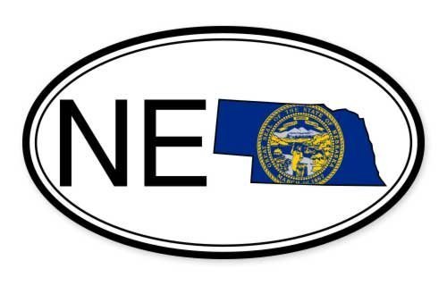 Nebraska State Flag Oval Car Vinyl Sticker - SELECT SIZE | eBay