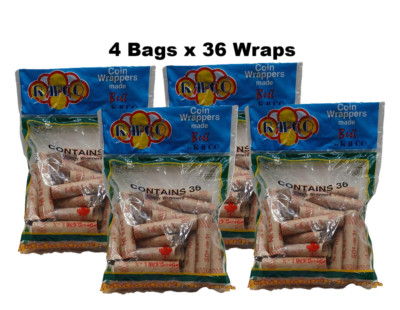 RAPCO Coin Wrappers – 36-Pack – Preformed Kraft Paper Penny Roll ...