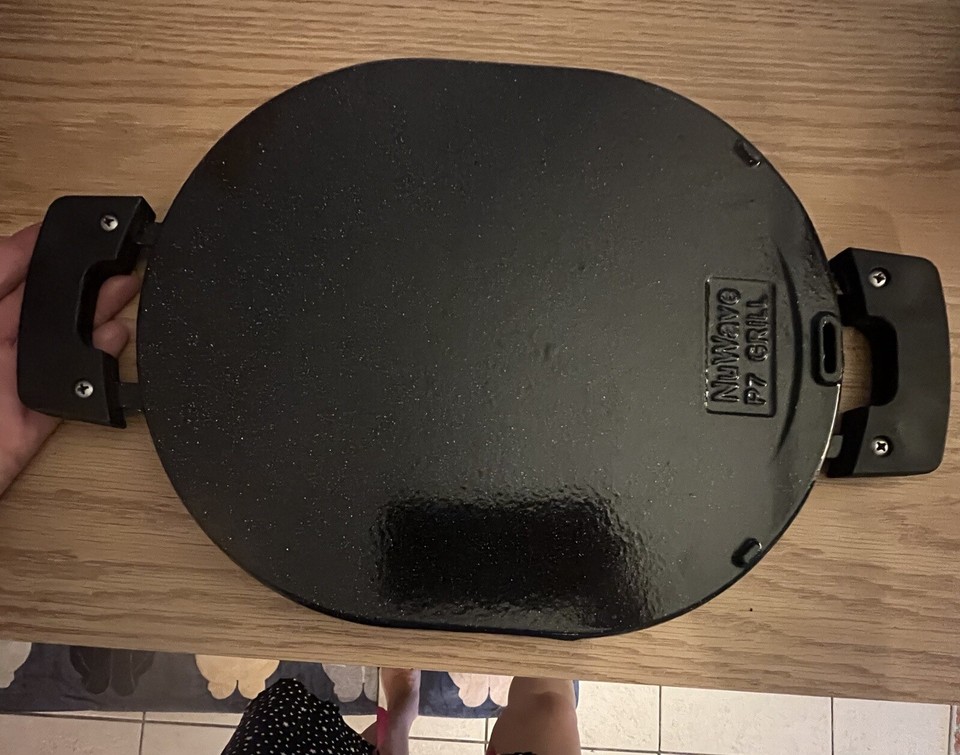 NuWave Cast Iron Grill Precision Induction Cooktop Cookware w Drip Tray ...