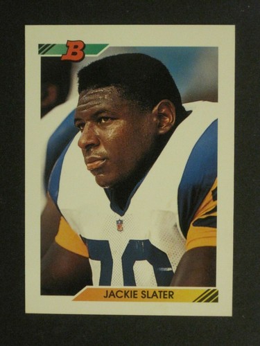 1992 BOWMAN JACKIE SLATER LOS ANGELES RAMS CARD #430!!! COMBINED ...