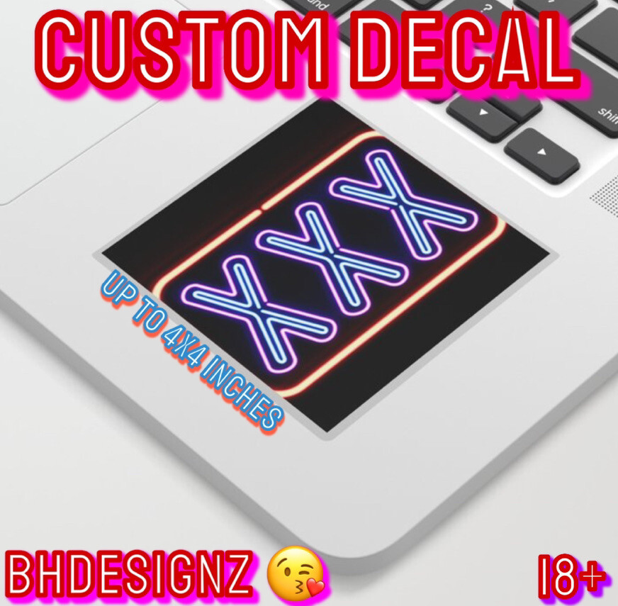 Custom XXX Sexy Decal Send Photo Sticker 4x4 Inches Die Cut Sticker ...