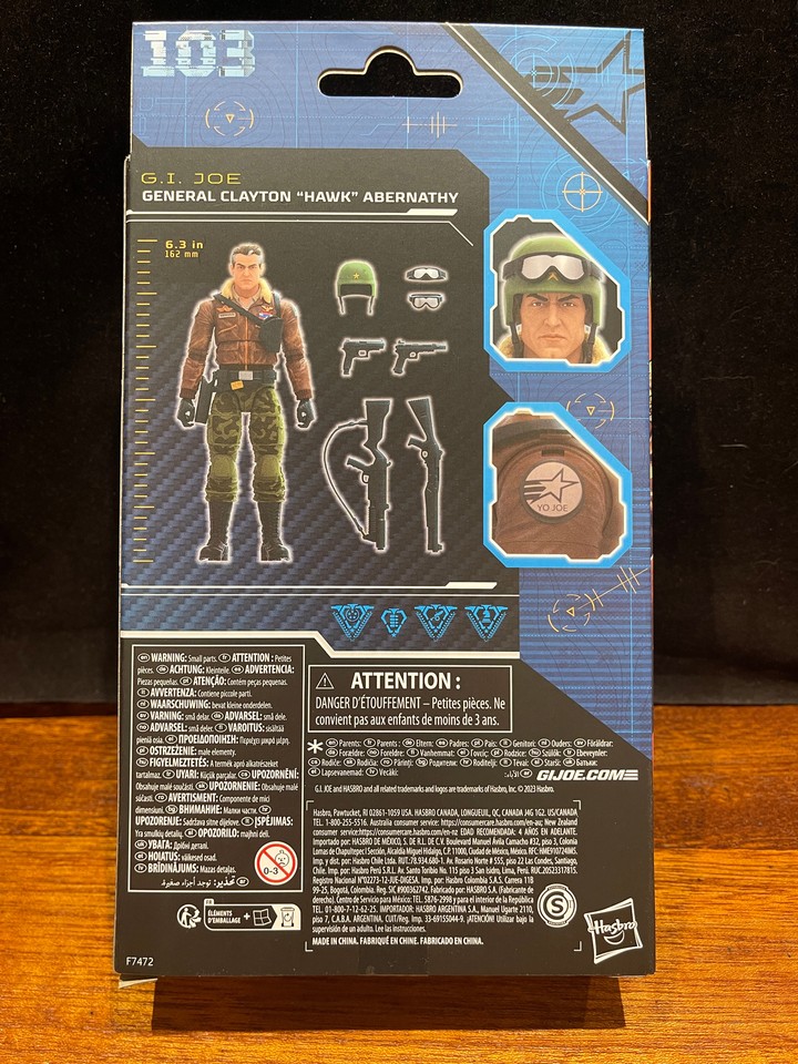 GI JOE Classified Series GENERAL CLAYTON "HAWK" ABERNATHY #103 6 ...