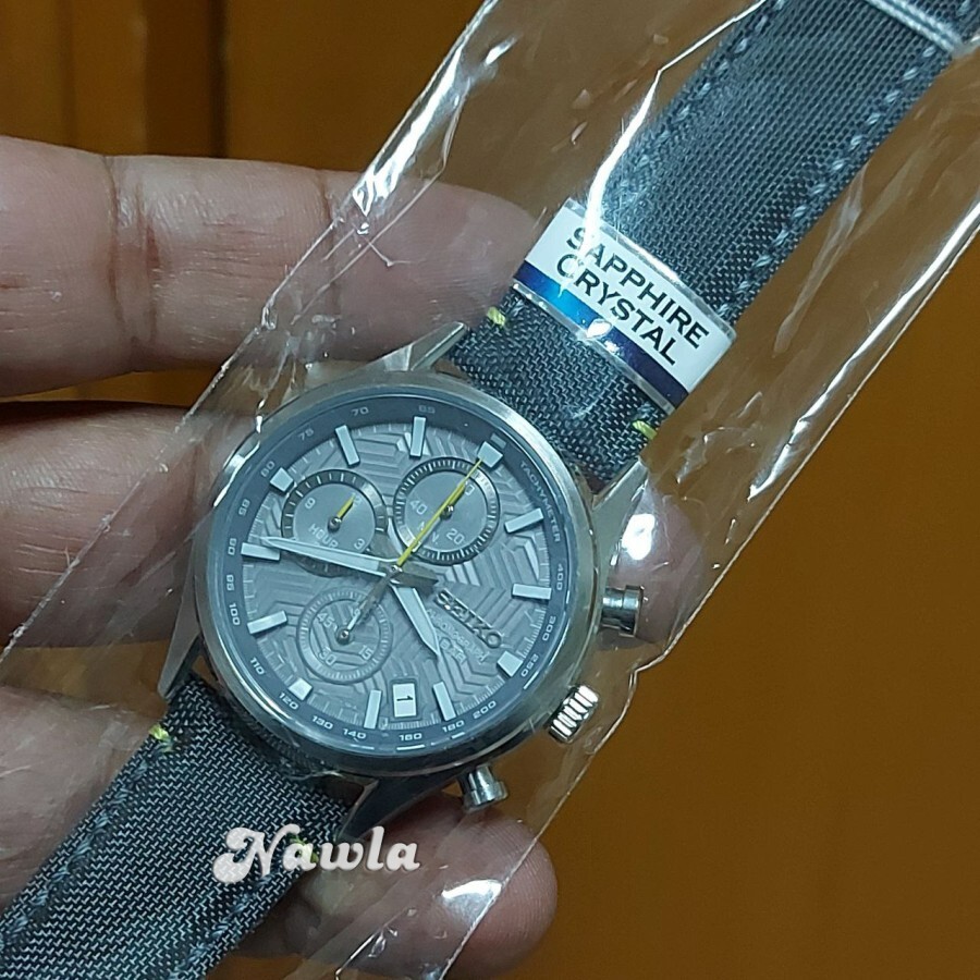 Brand New Seiko SSB423P1 Chronograph Sapphire Grey Quartz Watch 100m ...