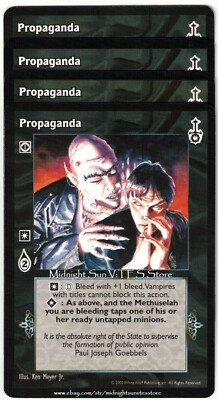 Propaganda x4 Sabbat War V:TES VTES Vampire CCG | eBay