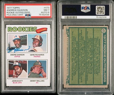 1977 Topps #473 Andre Dawson Rookie Auto PSA/DNA PSA 7 Auto Grade 8 | eBay