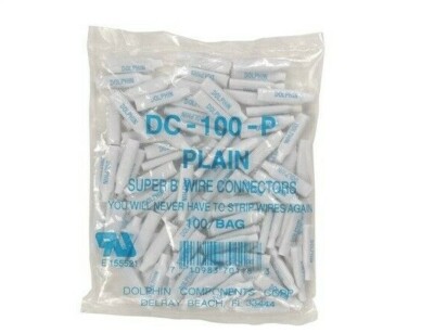 Dolphin Super Crimp White Dry Alarm Beanie Connectors 100 Pcs | eBay