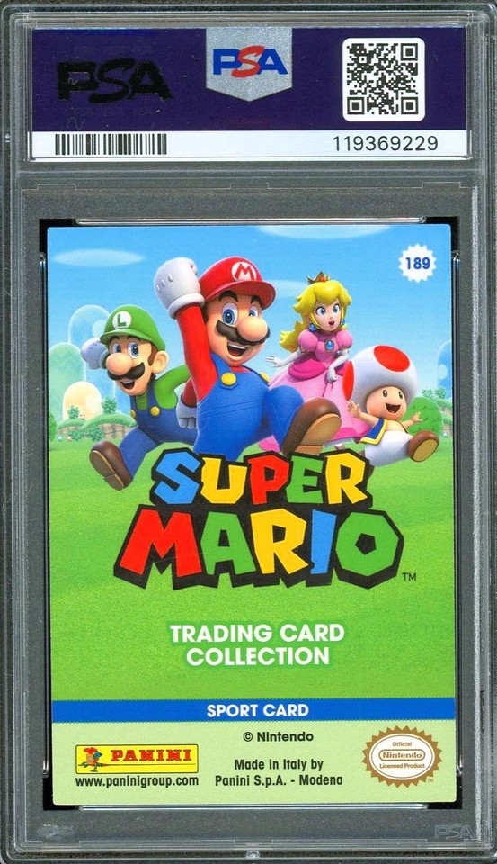 2022 Panini Super Mario #189 ~ BLUE FOIL Card ~ Birdo ~ *POP 2* ~ PSA ...