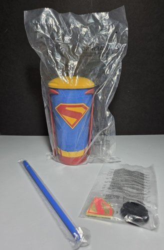 AMC Superman Souvenir Drink Cup With Emblem Topper | eBay