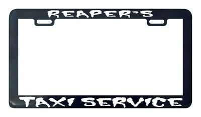 Grim Repear's Reapers Reaper taxi service license plate frame holder ...
