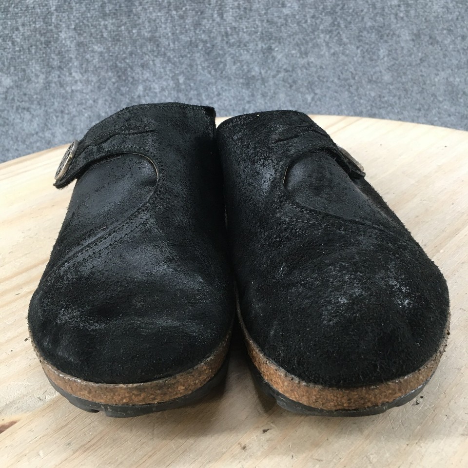 Haflinger Shoes Womens 40 Adventure Mule Clogs Flats Comfort Black Slip ...