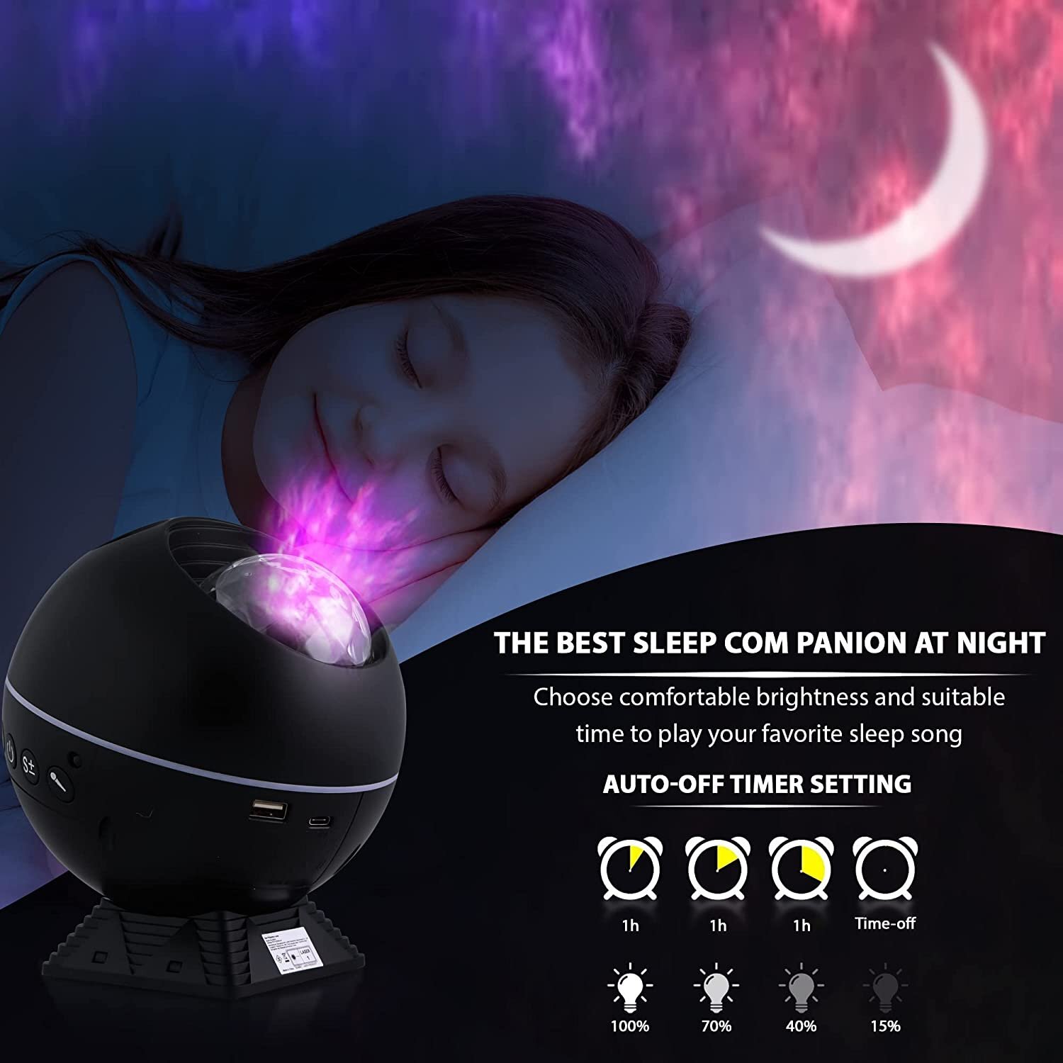 Star Projector, Rossetta Galaxy Projector for Bedroom, Bluetooth ...