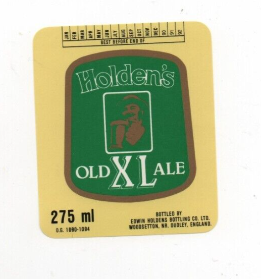 England - Vintage Beer Label - Holden's, Woodsetton - Holden's Old XL ...