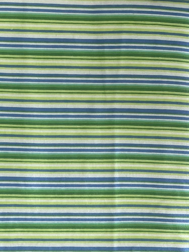David Textiles, Multi Stripe Flannel Fabric, Blue, Green, White, 3.38 ...