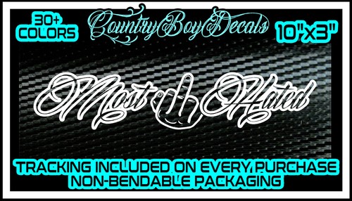 MOST HATED Vinyl Decal Sticker JDM Car Diesel Truck Turbo Boost Lifted ...