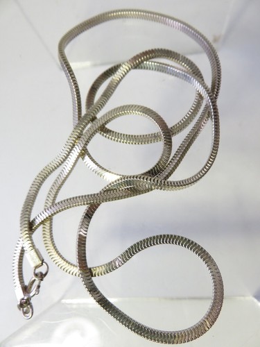 Sterling Square Snake Chain Necklace 28 inch Long | eBay