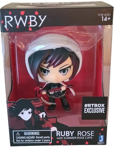RWBY Ruby Rose Summer Cape Figure RT BOX Exclusive Jazwares Rooster ...