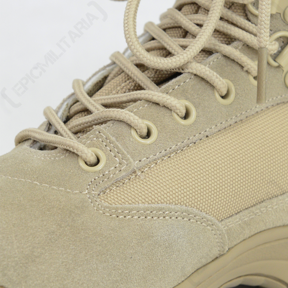 Khaki Tactical Army Boots with YKK Side Zipper - Desert Combat Military ...