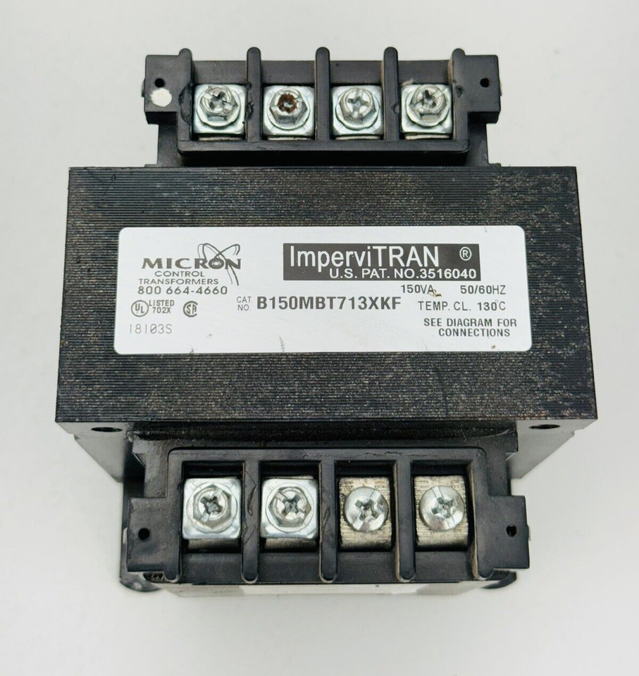 Micron Impervitran B150MBT713XKF Control Transformer 150VA 50/60Hz ...